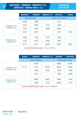 Sefer tarifeleri kitapcigi | PDF