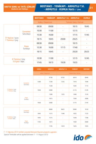 Sefer tarifeleri kitapcigi | PDF