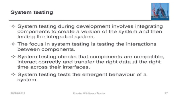 SOFTWARE TESTING CHAPTER 8 SE | PPTX