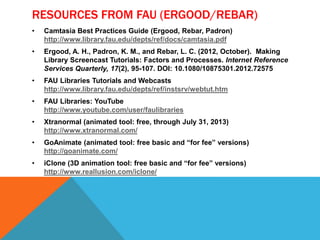 Editing with Camtasia Part 2: SEFLIN: Evolving Library Technologies Regional Conference | PPT