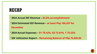 SEF UTILIZATION - NOVEMBER 2024 2025 2026 | PPTX