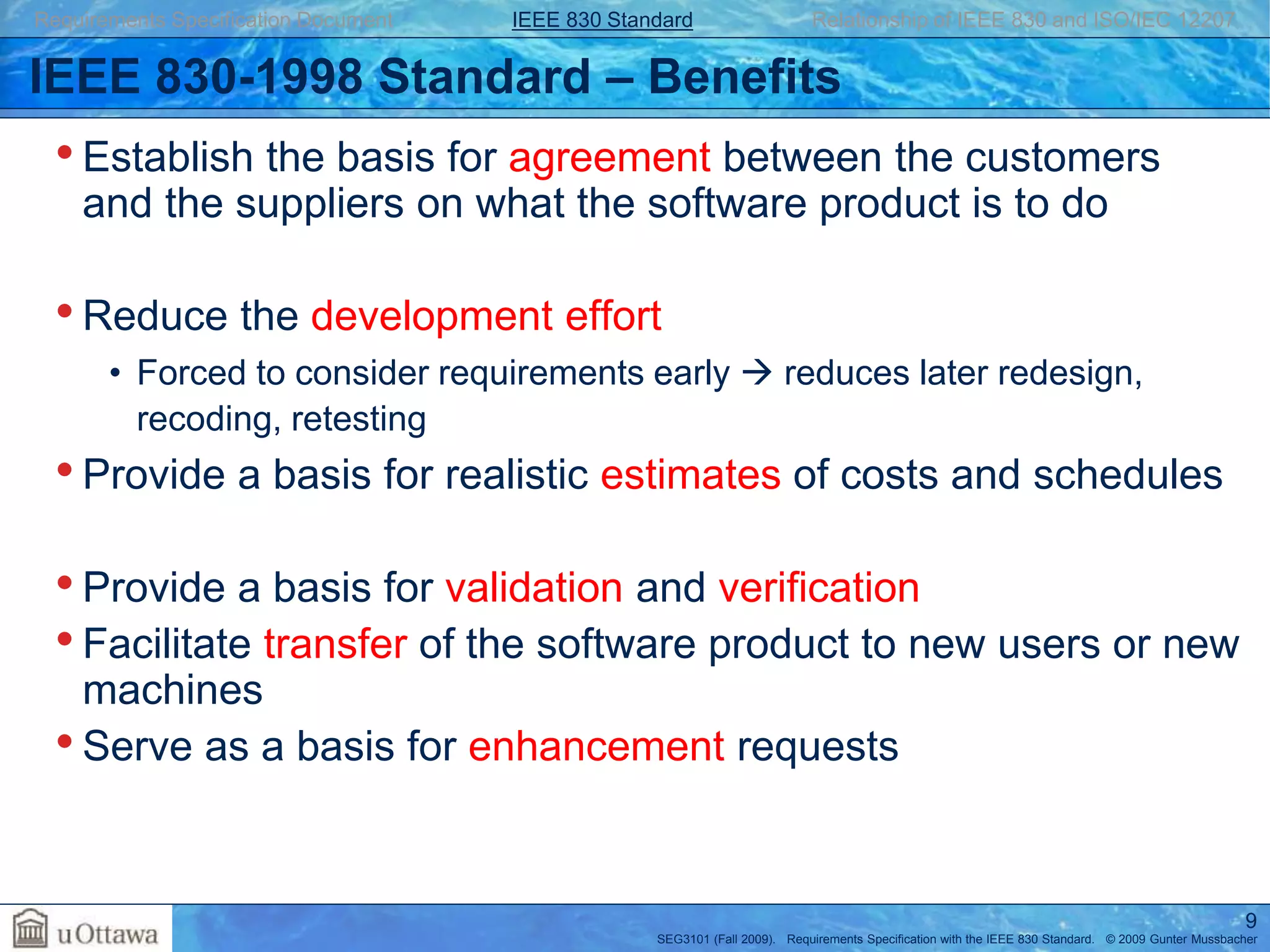 SEG3101-ch3-2 - Requirements documentation standards - IEEE830 (2).pptx