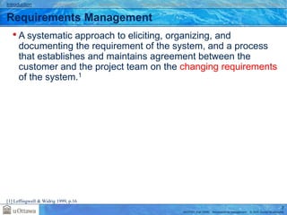 SEG3101-ch5 - Management.ppt dynamic object oriented requirements ...