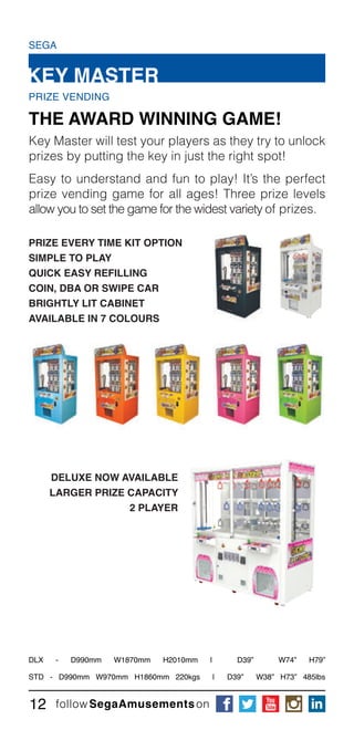 Sega amusements game product catalogue 2014 (english) email | PDF