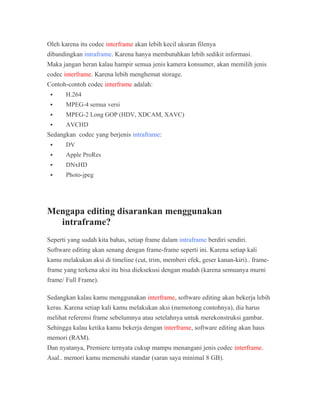 Segala hal tentang codec yang wajib diketahui setiap videografer dan ...