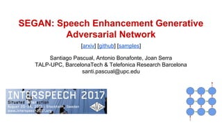 SEGAN: Speech Enhancement Generative Adversarial Network | PDF