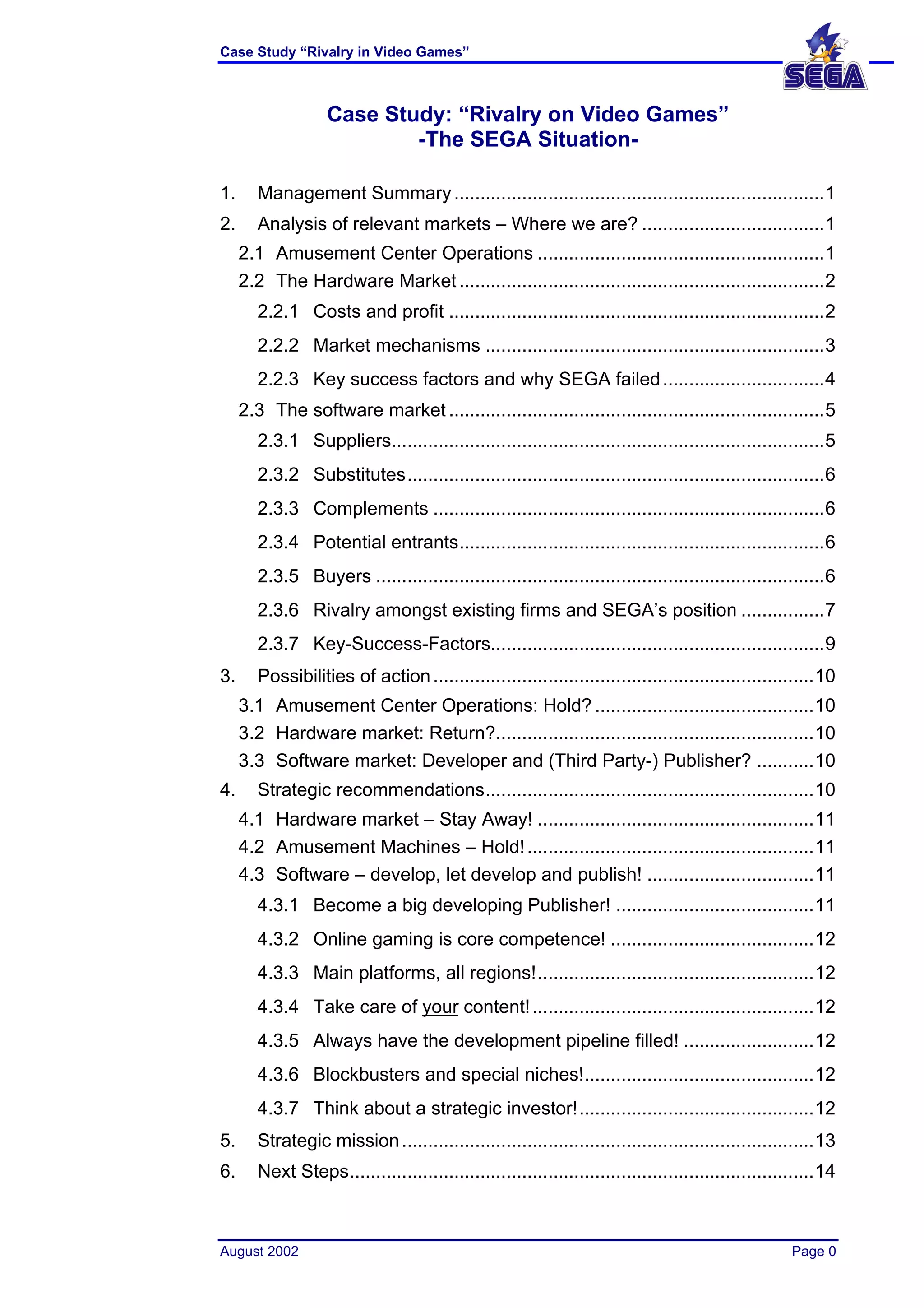 Case Study: “Rivalry on Video Games” | PDF