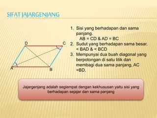 sifat-sifat segiempat kelas 7 SMP | PPTX