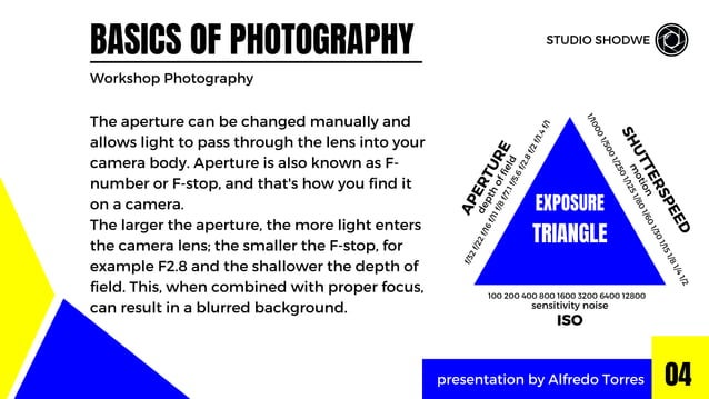 Triangle of photography : aperture, exposure and ISO | PDF