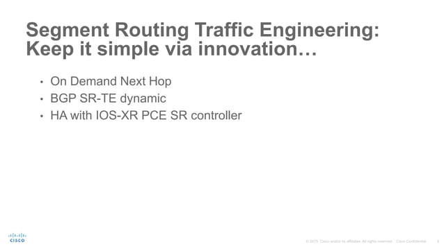 Segment Routing And Application Engeering Routing Ppt