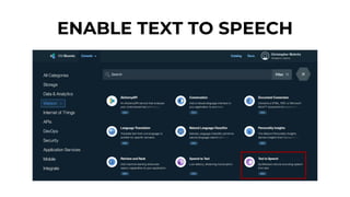 Building a Conversational Speech Interface | PPT