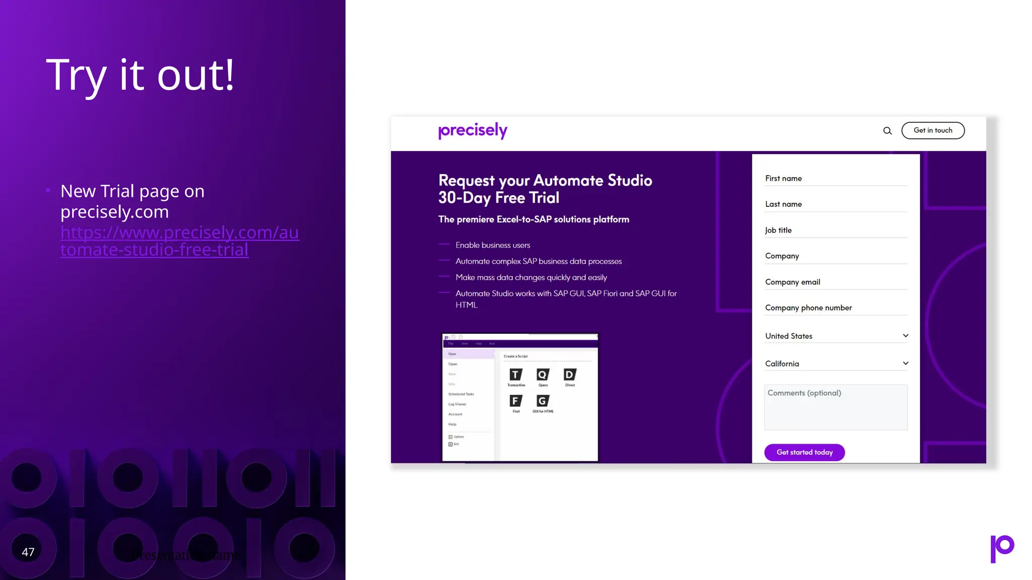 Segment 2 – Better Business with Precisely Automate | PPTX