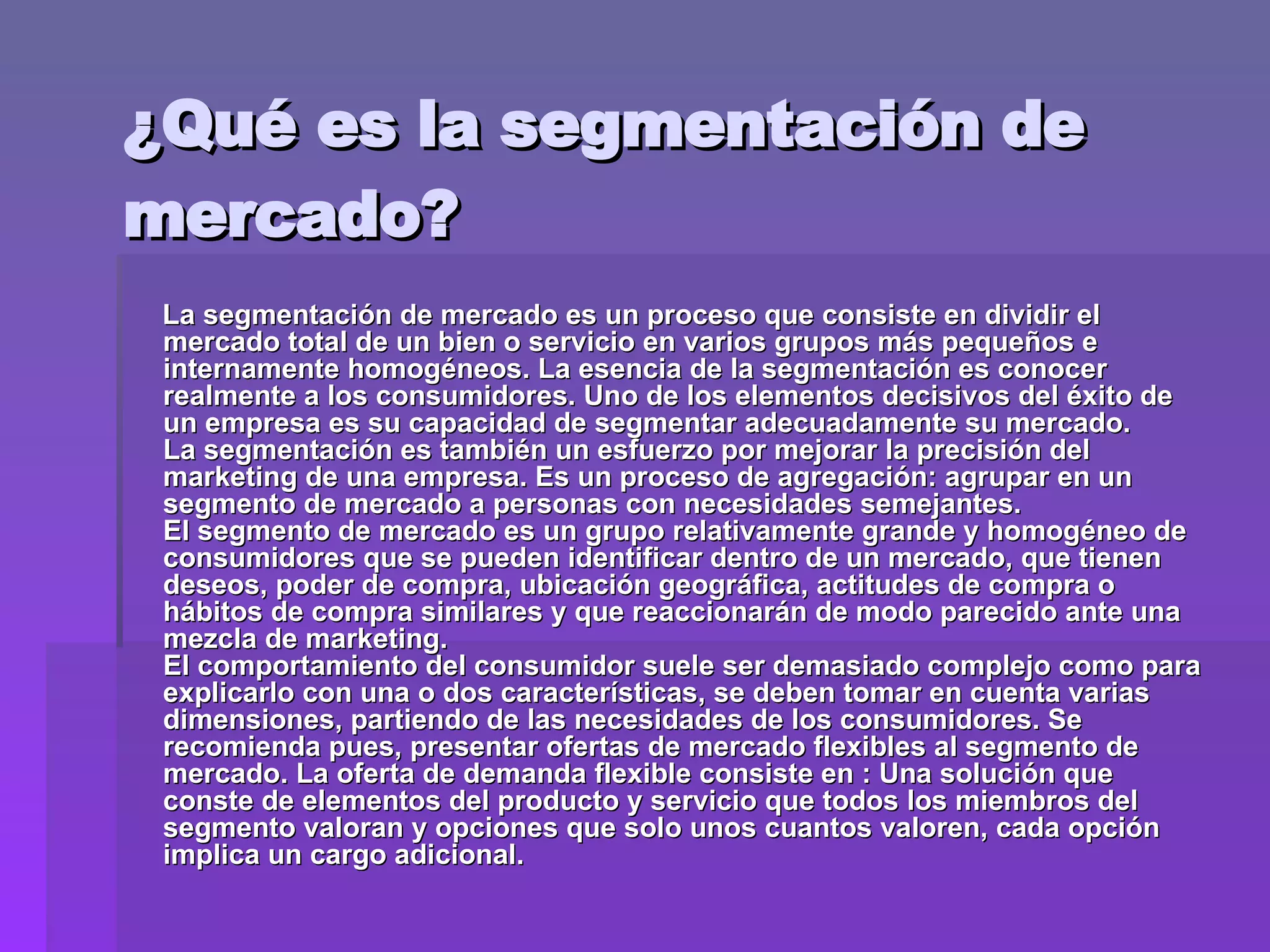 Segmentacion Y Posicionamiento | PPT