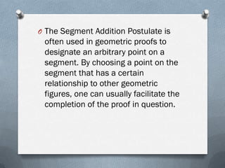 Segment addition postulate | PPTX