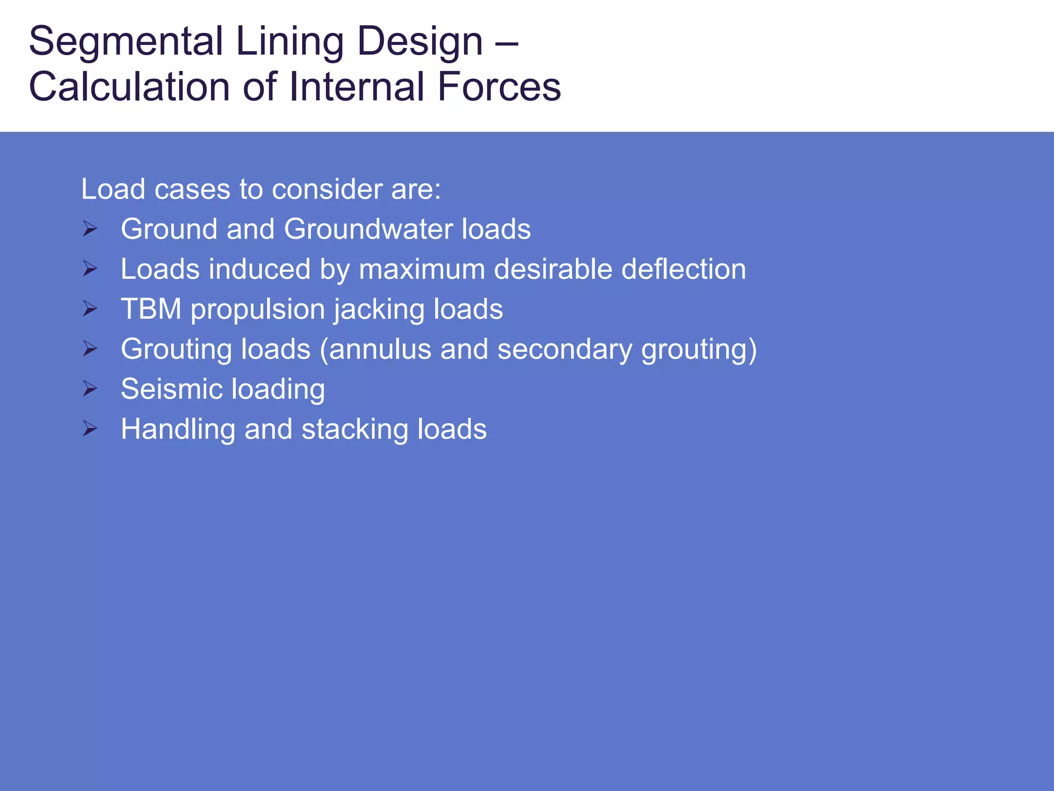 Segmental Lining Design Presentation | PPT