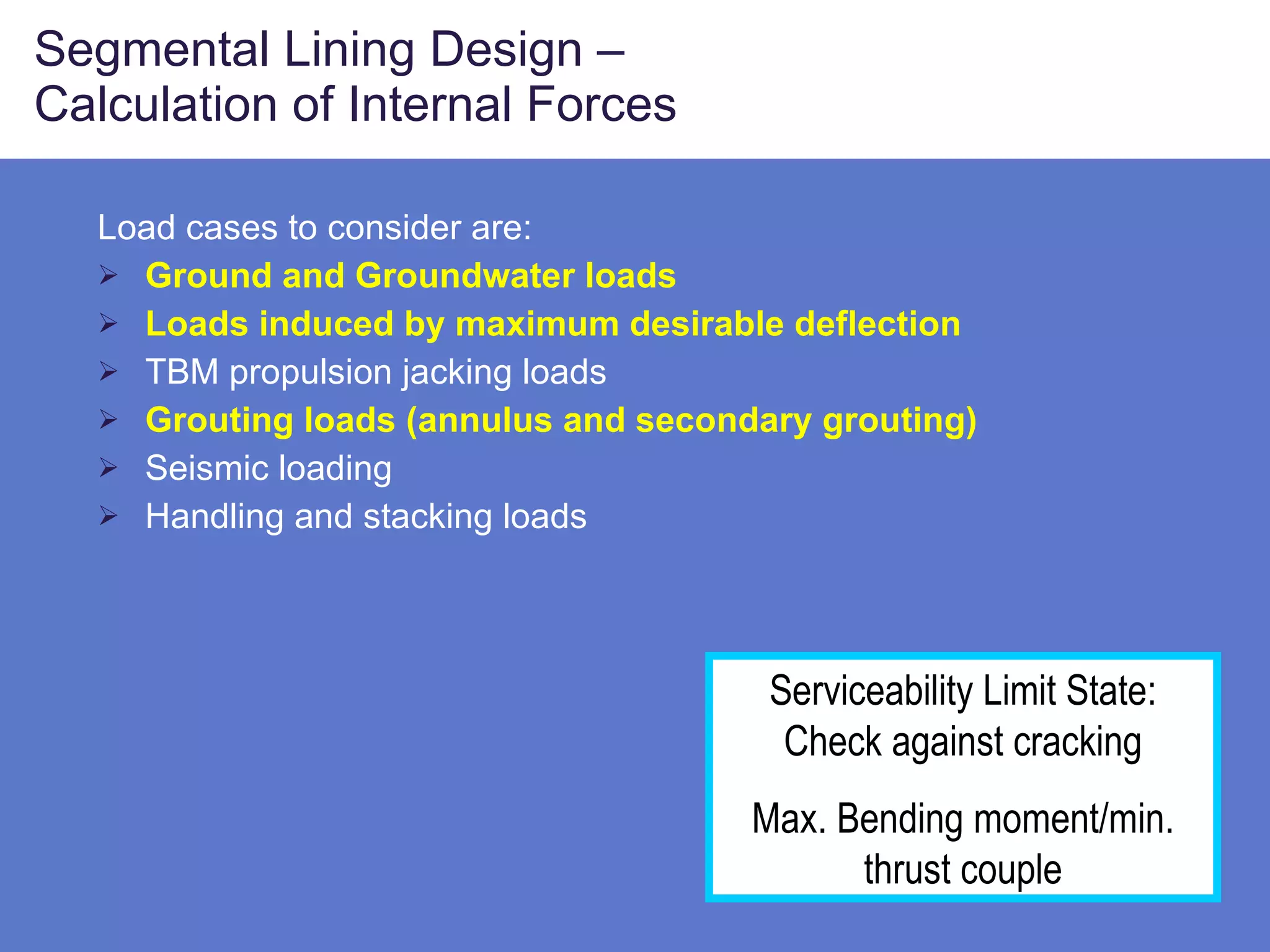 Segmental Lining Design Presentation | PPT
