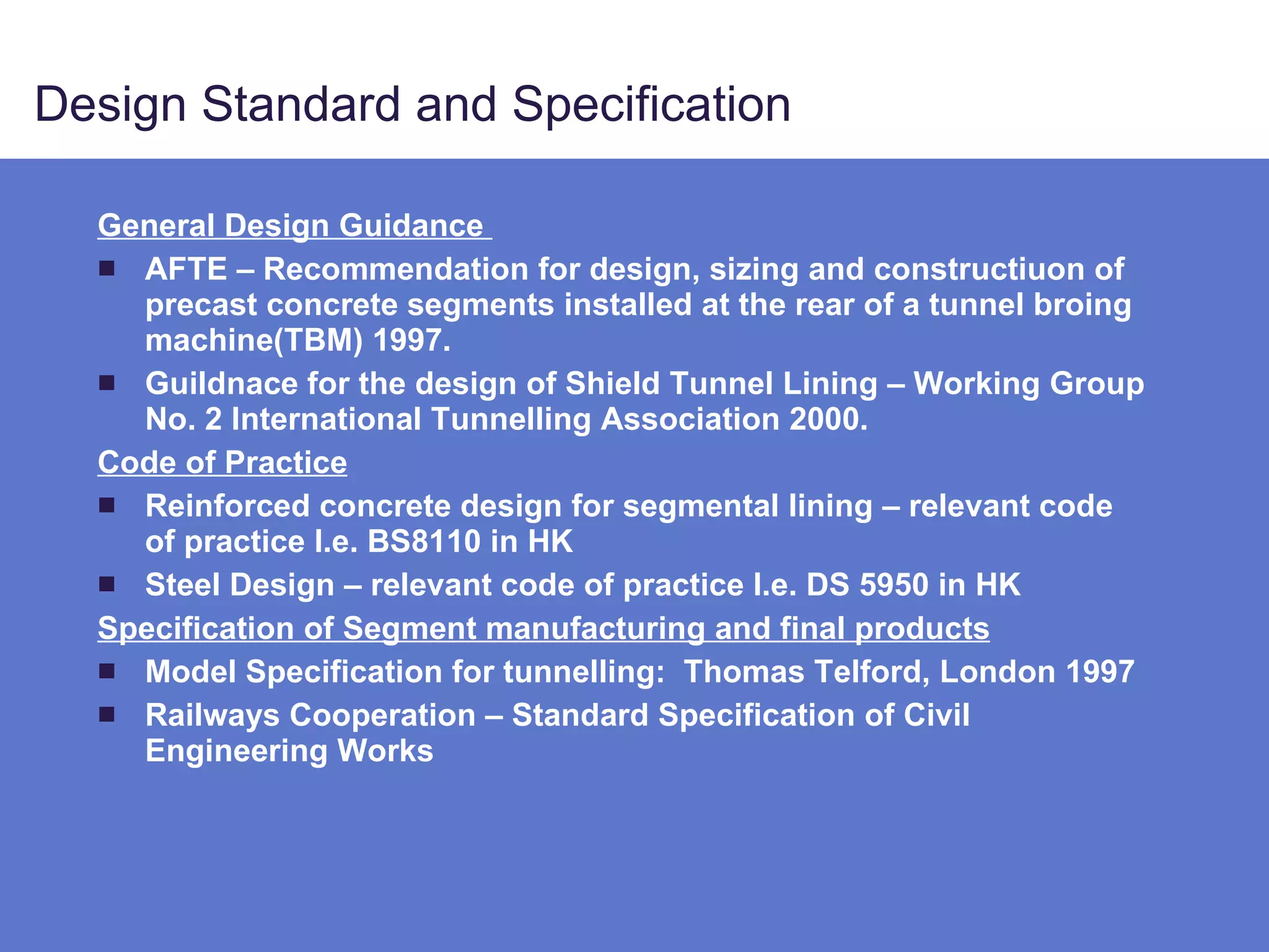 Segmental Lining Design Presentation | PPT