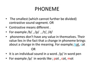 SEGMENTAL PHONOLOGY; PHONEMES N ALLOPHONES.pptx