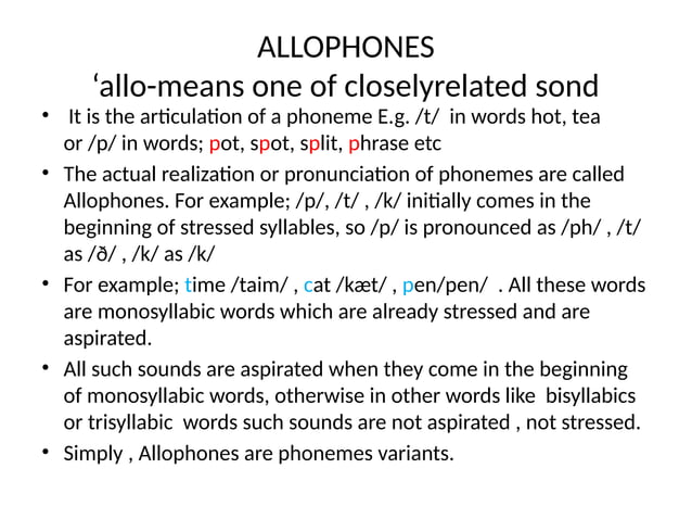 SEGMENTAL PHONOLOGY; PHONEMES N ALLOPHONES.pptx