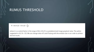 SEGMENTASI: pengertian, konsep, jenis algoritma | PPTX