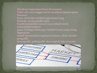 Segmentasi pasar presentasi 1 | PPTX