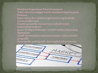 Segmentasi pasar presentasi | PPTX
