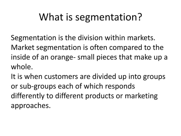 Segmentation | PPTX