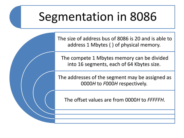 Memory Segmentation of 8086 | PPTX | Data Storage and Warehousing | Computing