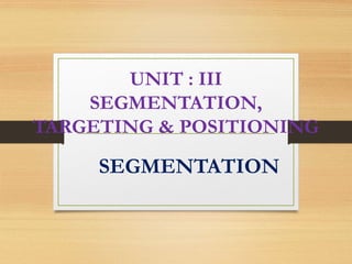 Segmentation marketing explained clearly | PPT | Free Download
