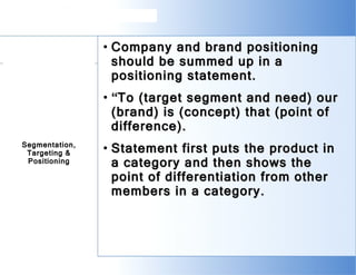 Segmentation Targeting Positioning | PPT
