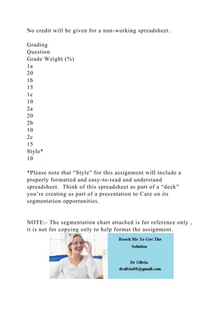 Segmentation AssignmentSituationCare4US (Care) is a major.docx