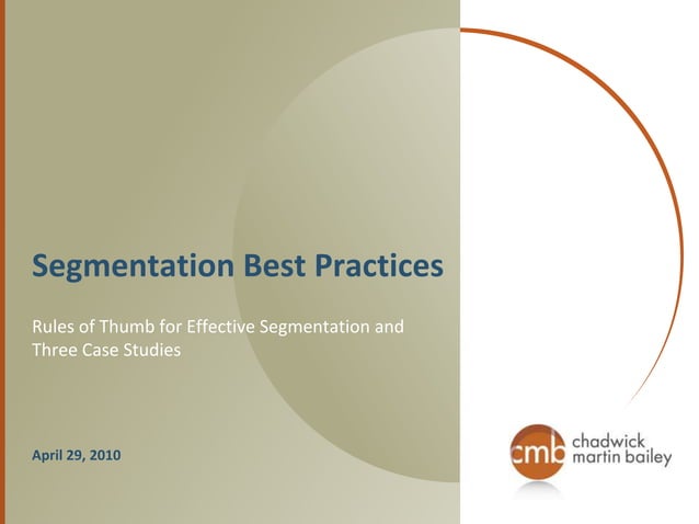 Segmentation Best Practices | PPT