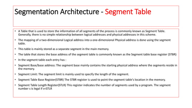 Segmentation in operating systems | PPTX