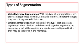 Segmentation in operating systems | PPTX