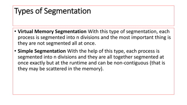 Segmentation in operating systems | PPTX