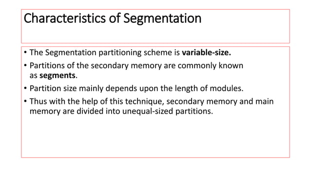 Segmentation in operating systems | PPTX