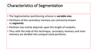 Segmentation in operating systems | PPT
