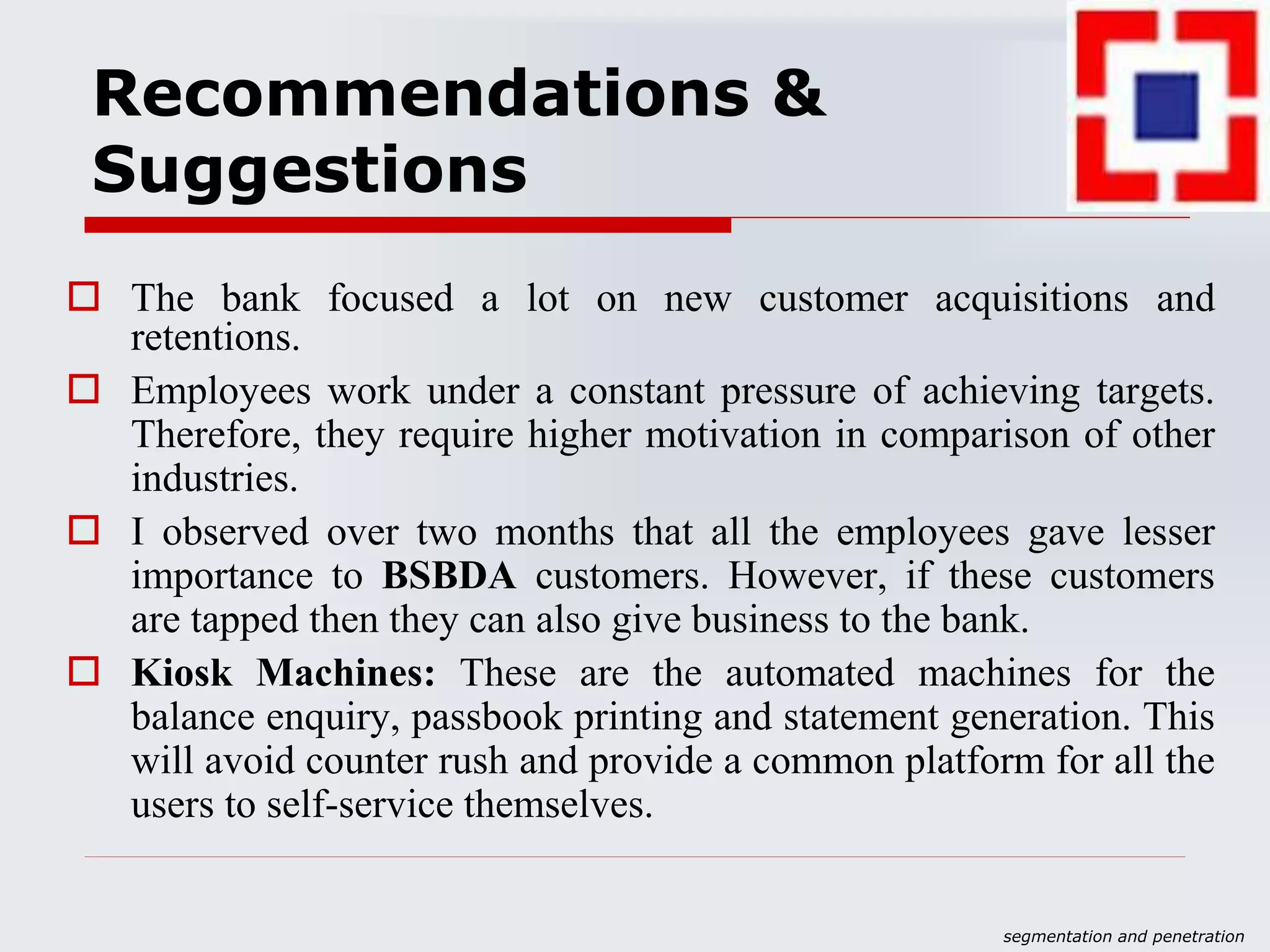 Segmentation of bank customer | PPT