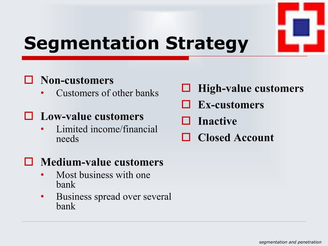 Segmentation of bank customer | PPT | Business Banking & Finance | Business