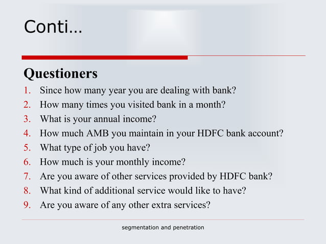 Segmentation of bank customer | PPT | Business Banking & Finance | Business
