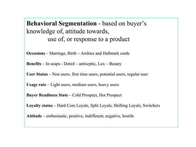 Segmentation Of Rural Market | PPT