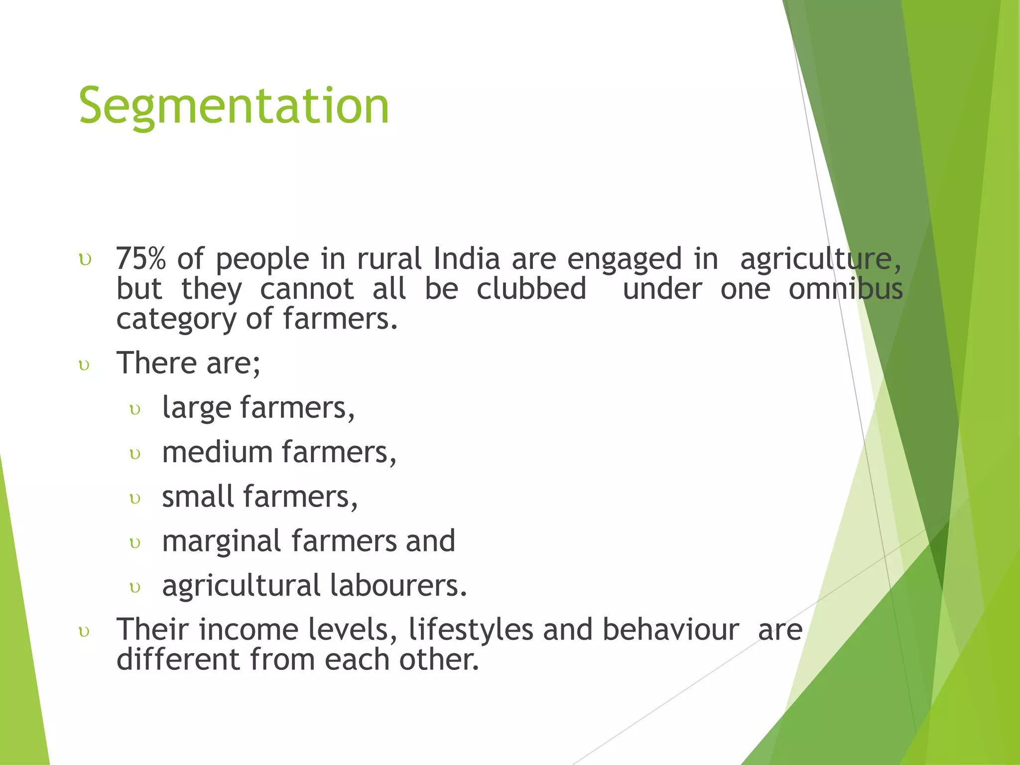 Segmentation of rural marketing | PPT