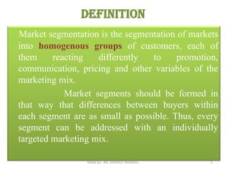 Segmentation ppt ravs! | PPTX | Business | Business and Finance