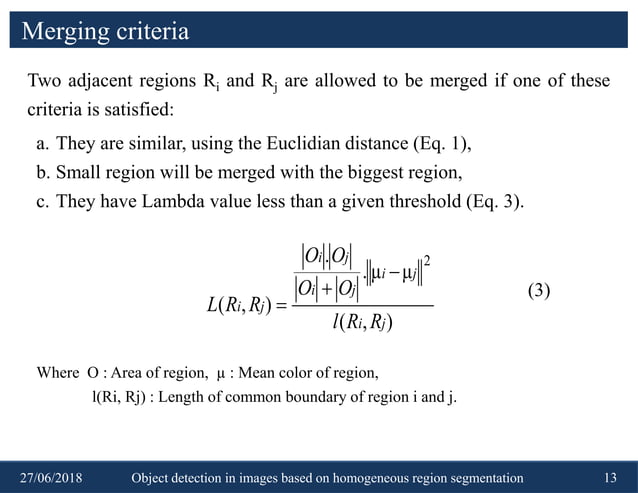 Object Detection In Images Based On Homogeneous Region Segmentation Ppt