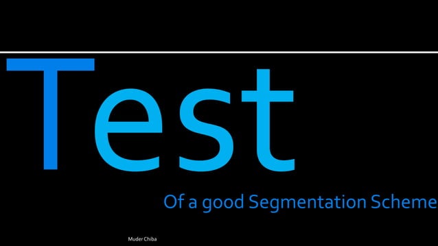 Segmentation- Science, Art and Practice | PPT | Free Download