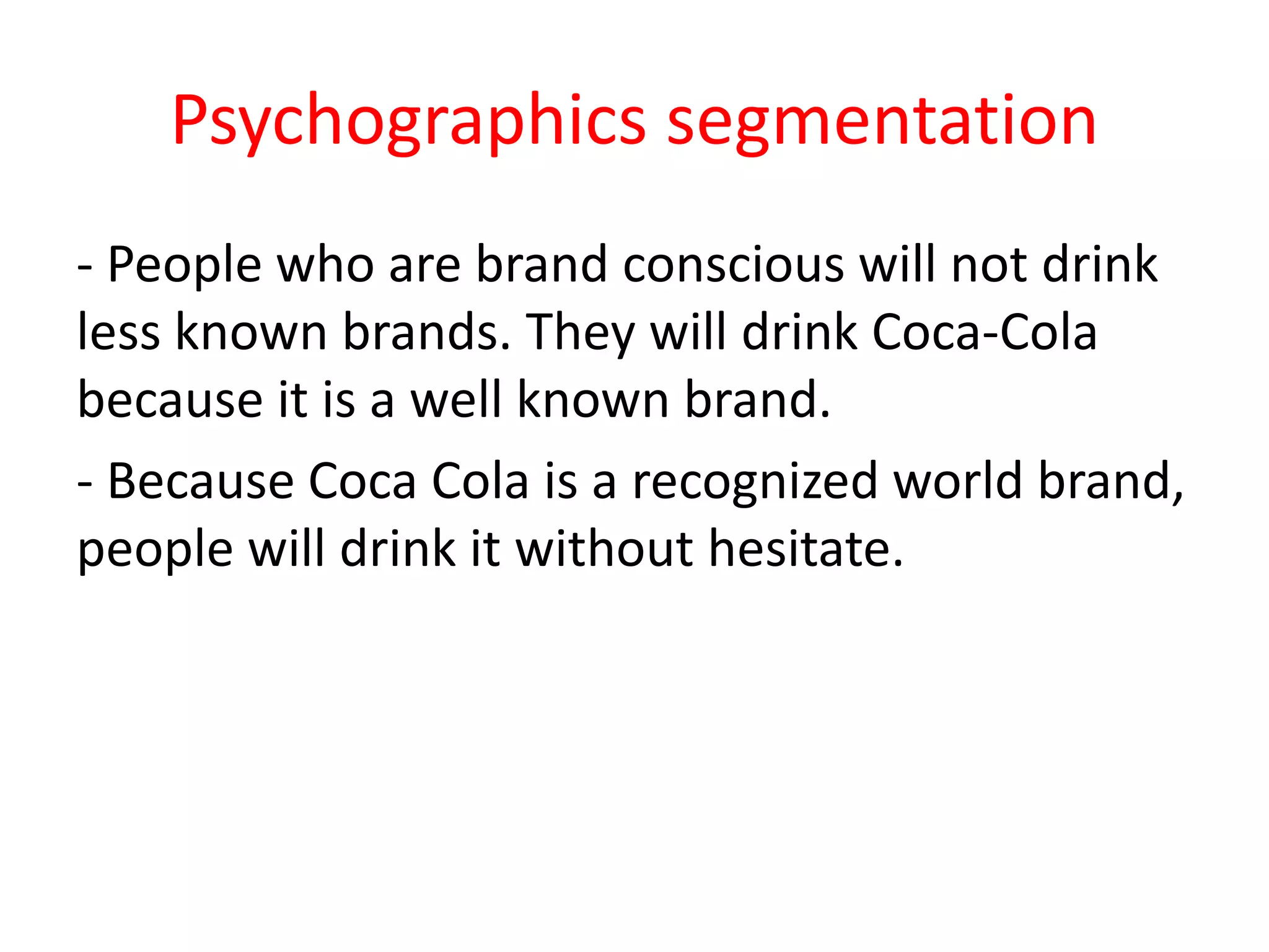Segmentation Targeting And Positioning With Example Cocacola Company