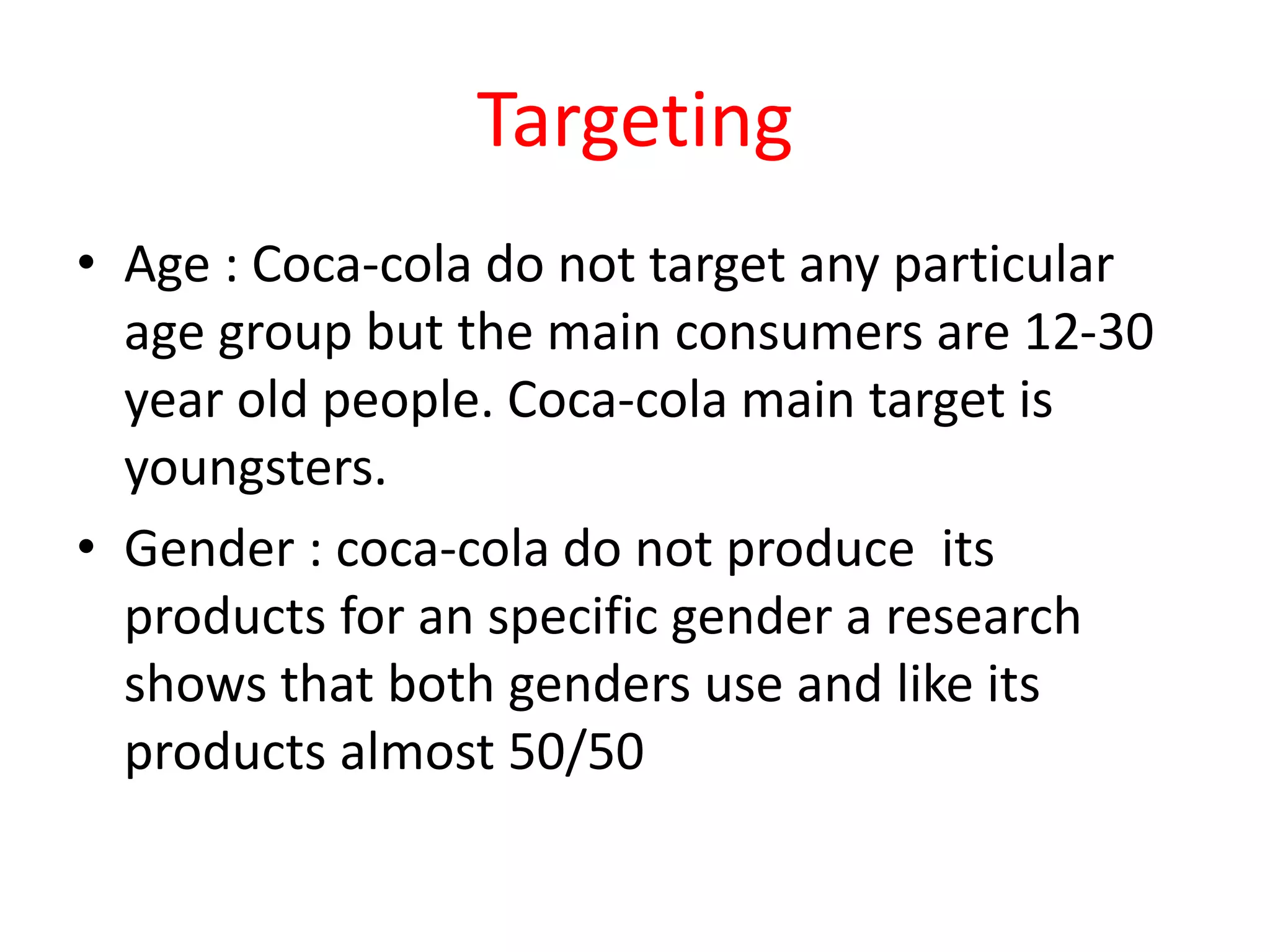 Segmentation, targeting and positioning with example cocacola company ...