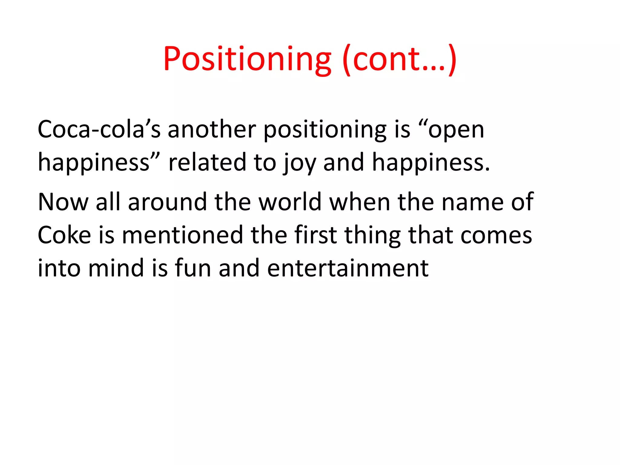 Segmentation, targeting and positioning with example cocacola company ...