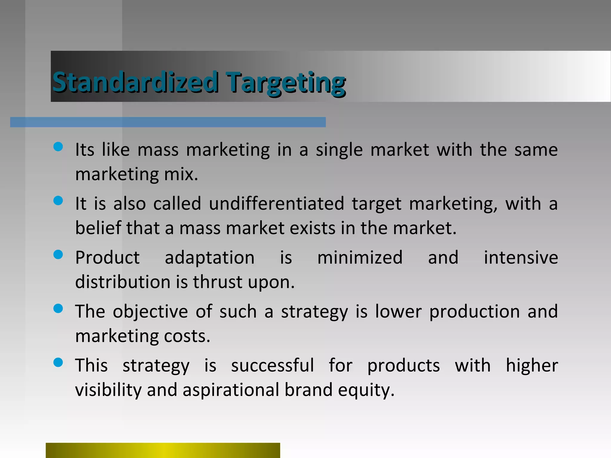 Segmentation, targeting and positioning | PPT