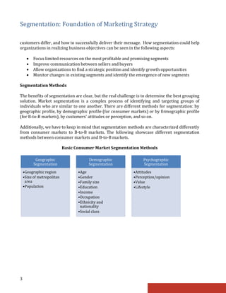 Segmentation The Foundation Of Marketing Strategy | PDF